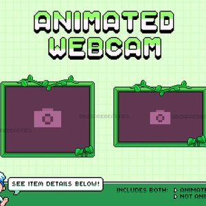 Cute Animated Webcam ~ Animated Twitch Overlays, Pixel Art Stream ...