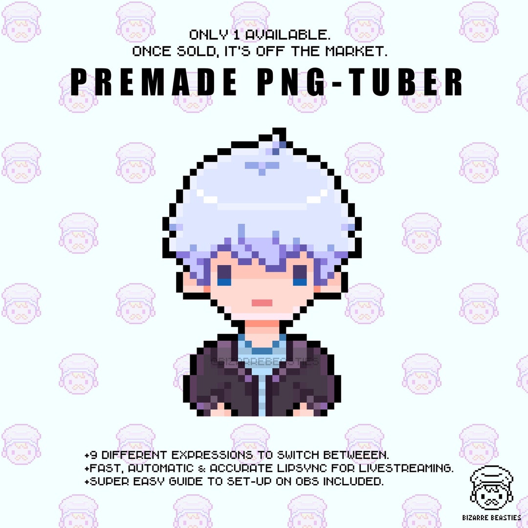 Premade Png-tuber Model Only 1 Available Pixel Art - Etsy Portugal