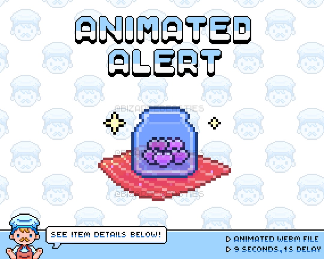 Cute Animated Stream Alert ~ Twitch Alert, Alert Box, Animated Alert ...