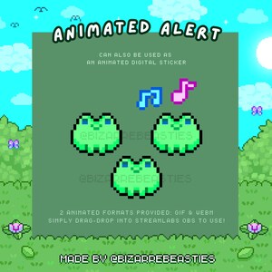 Cute Animated Stream Alert ~ Twitch Alert, Animated Alert, Pixel Art ...