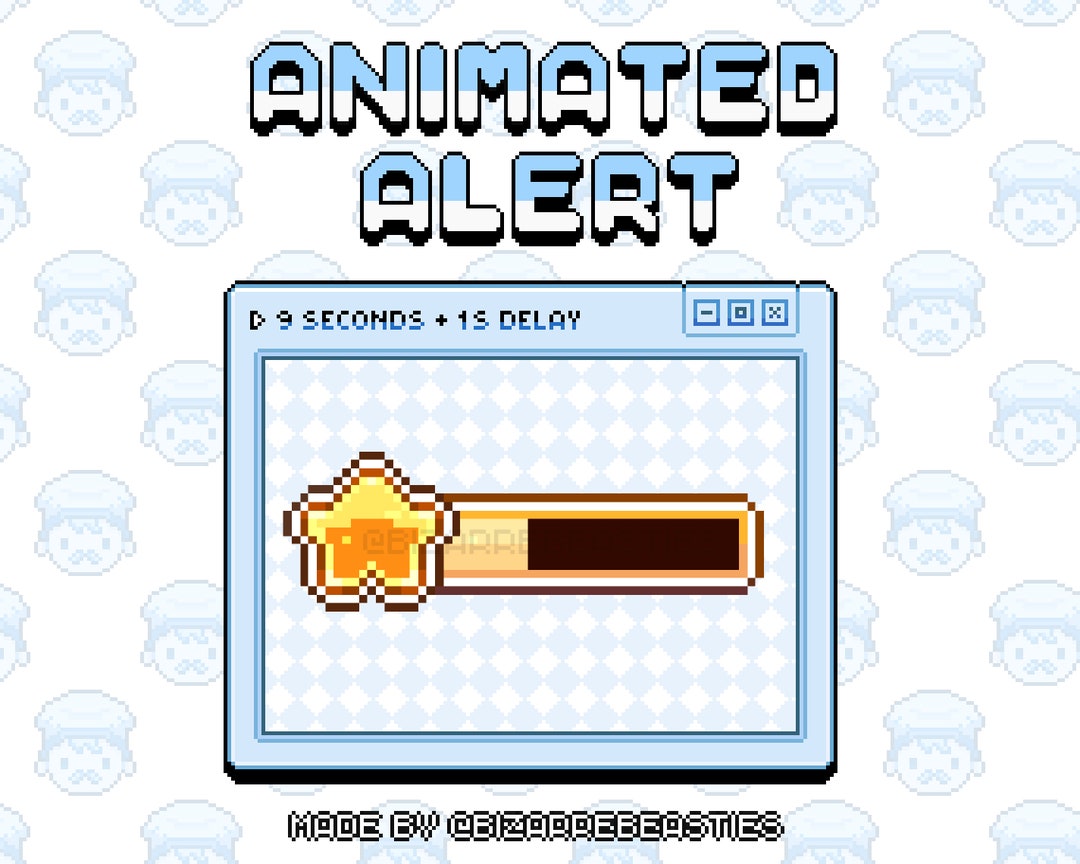 Cute Animated Stream Alert Twitch Alert, Alert Box, Animated Alert ...