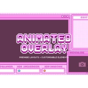 Pixel Art Animated Stream Overlay Pack: Twitch Overlays, Fullscreen ...
