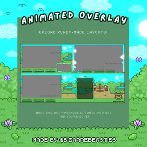 Cute Pixel Art Stream Package: Panels, Animated Alerts, Twitch Overlays ...