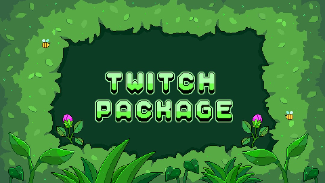 Cute Pixel Art Twitch Package Animated Stream Package Twitch Overlay ...