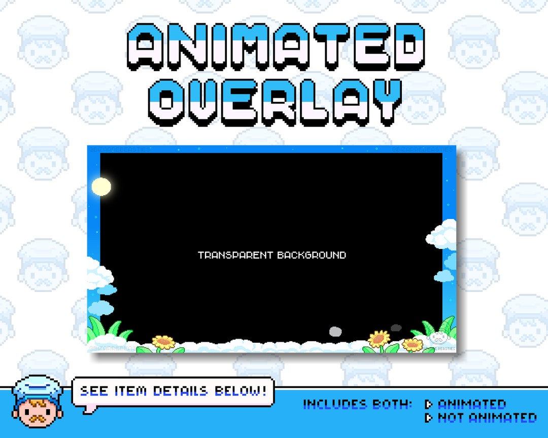 Cute Animated Stream Overlay Border for Twitch, Youtube ~ Twitch ...