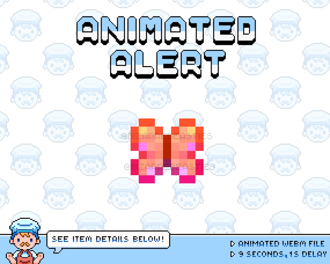 Cute Animated Stream Alert ~ Twitch Alert, Alert Box, Animated Alerts ...