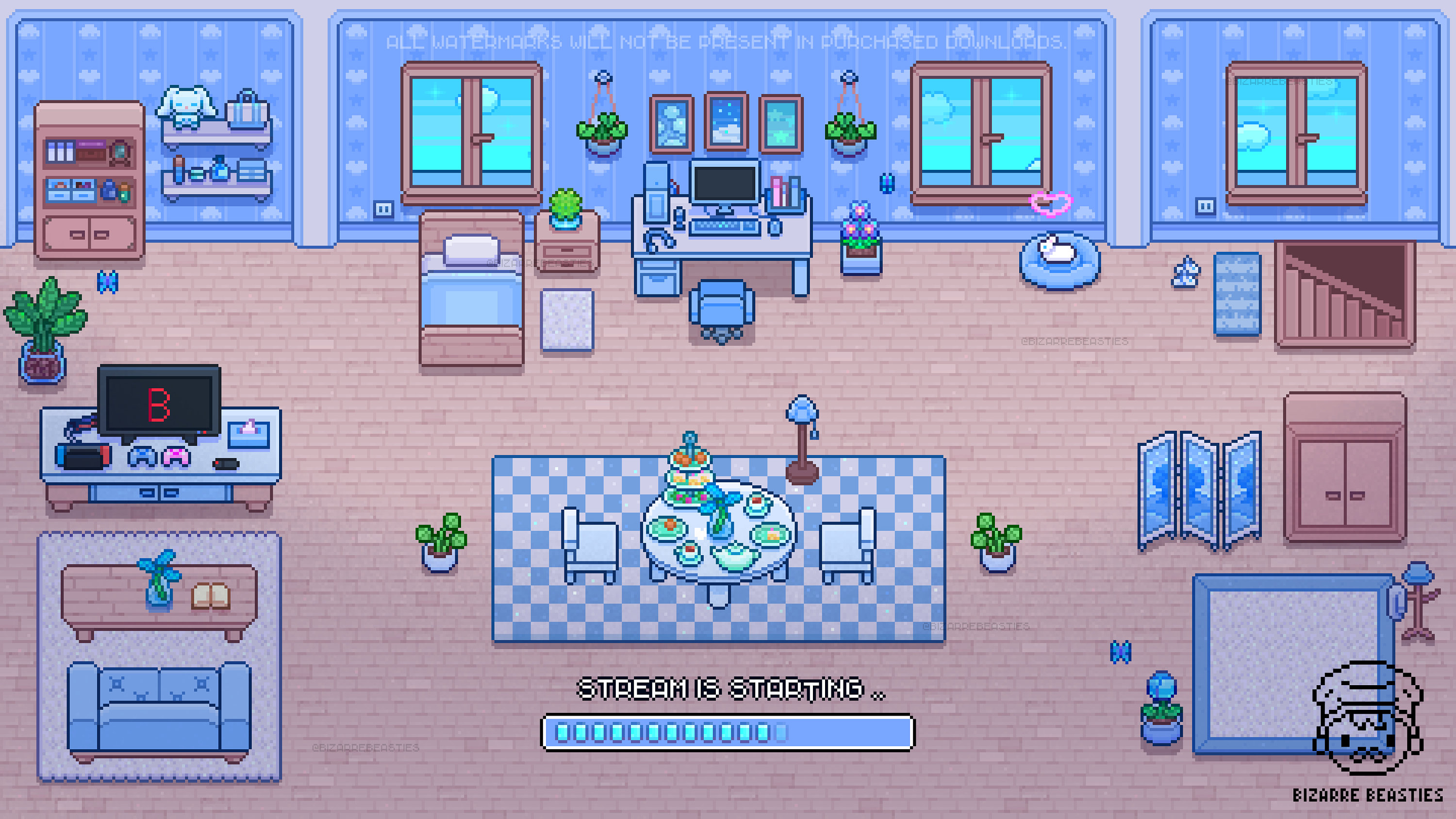 4 Pixel Art Animated Stream Scenes for Youtube, Twitch - Starting Soon ...