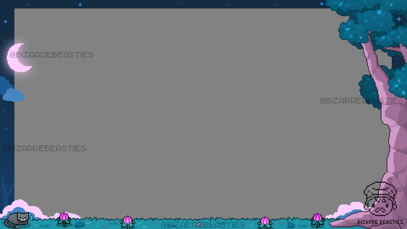 Premium Animated Twitch Overlay Cute Pixel Art Stream - Etsy