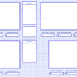 Cute Pixel Art Animated Stream Overlay Pack: Simple, Twitch , Chat Screen, Webcam, Vtuber ...