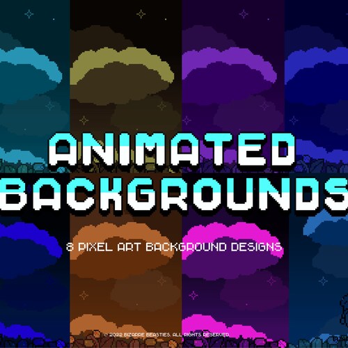 Animated Pixel Art Background for Twitch Streams Youtube - Etsy