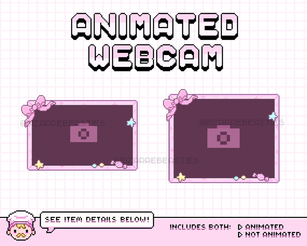 Cute Animated Webcam ~ Animated Twitch Overlays, Pixel Art Stream ...