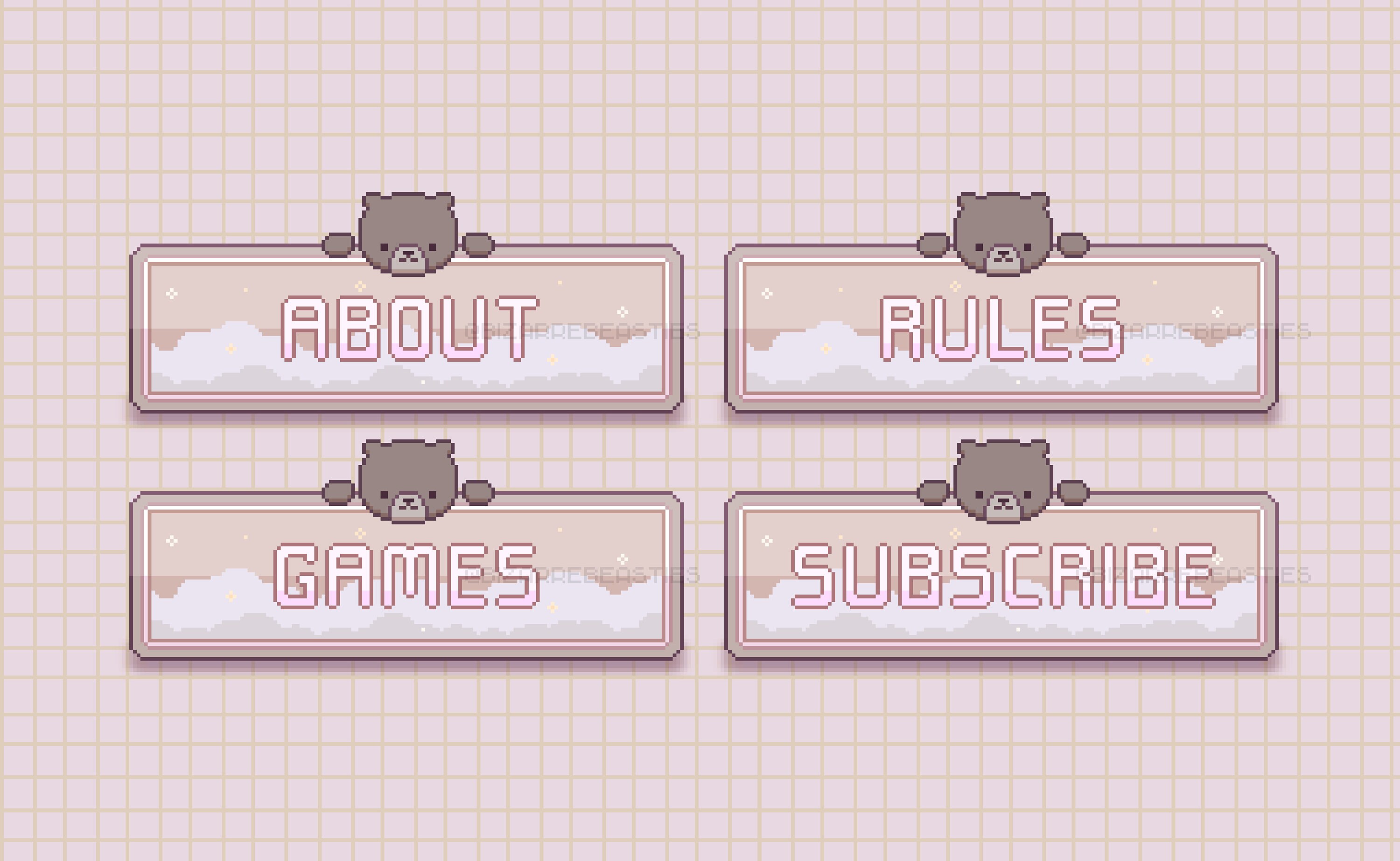 Just Chatting Screencam Editable Twitch Overlay ~ DIY layout ~ Pixel ...