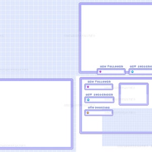 Cute Pixel Art Animated Stream Overlay Pack: Simple, Twitch , Chat Screen, Webcam, Vtuber ...