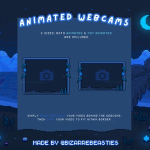 Cute Pixel Art Animated Webcams Pack ~ Animated Twitch Overlays, 8bit ...