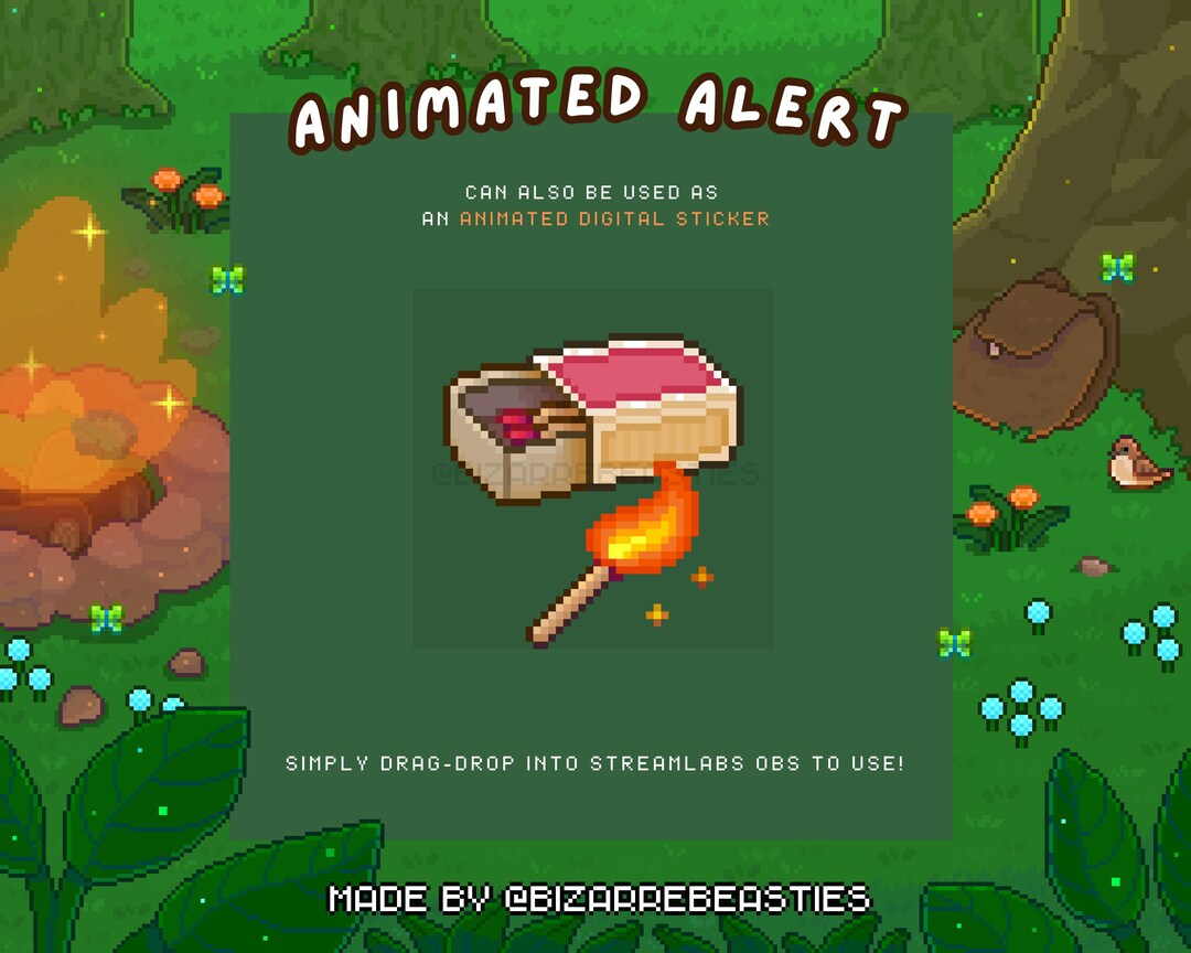 1 Animated Stream Alert for Twitch or Youtube - Cute Pixel Art ...