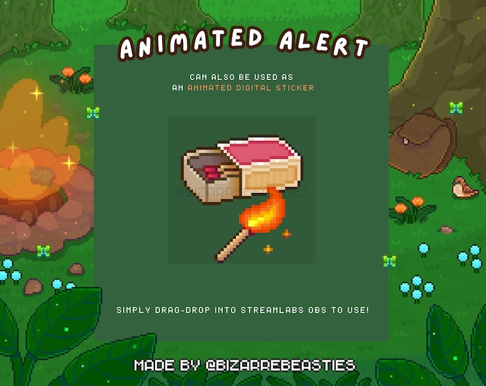 Animated Twitch Follower Alert Cute Pink Pixel Cat Axolotl Pet Emote ...