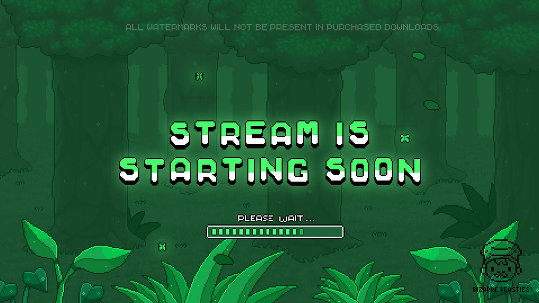 Cute 4x Animated Twitch Stream Scenes Pack~ Pixel Art Animation Screens ...