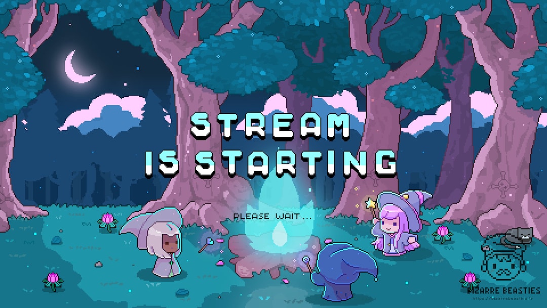 Cute 3x Premium Animated Twitch Offline Banners ~ 8bit Pixel Art Anime ...
