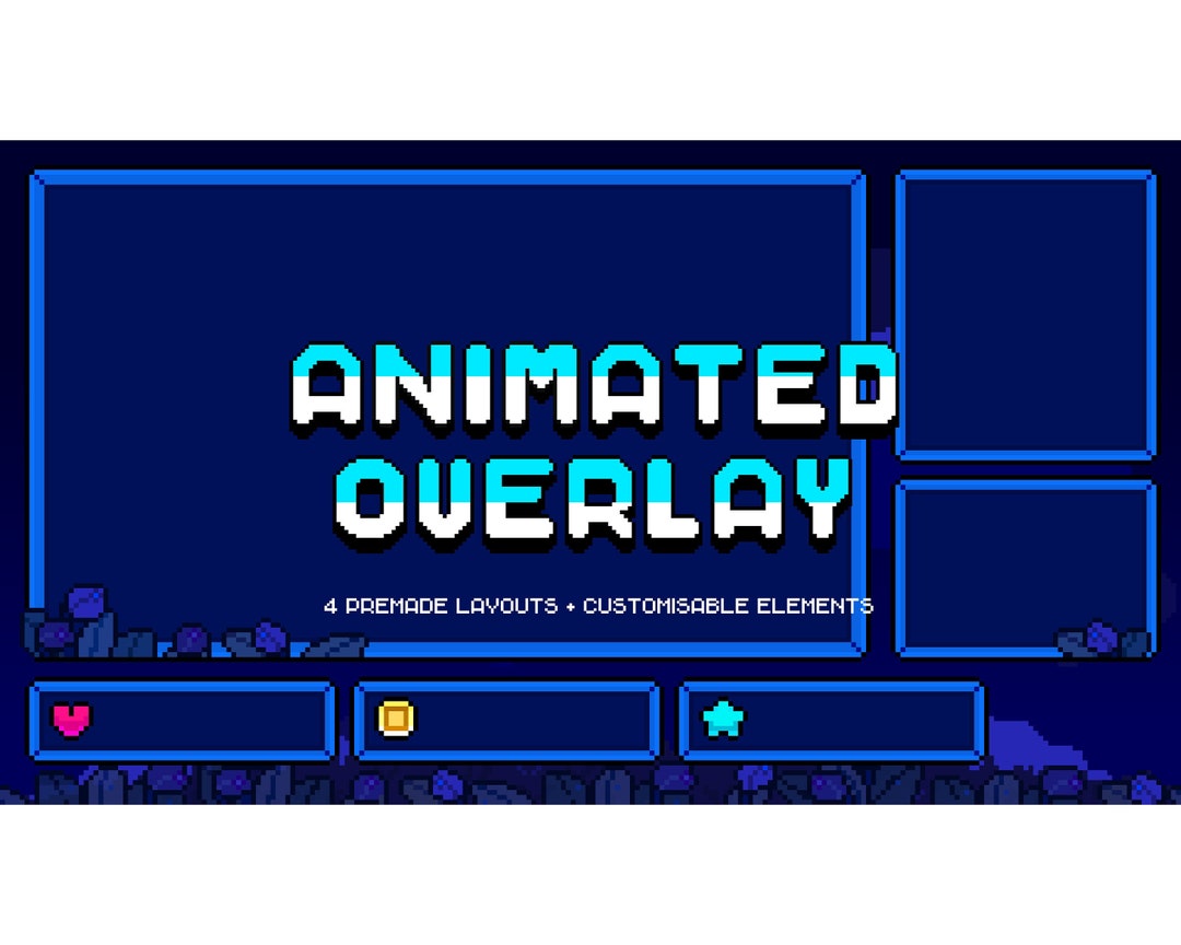 Animated Stream Overlay Pack Webcam Vtuber Layout Animated - Etsy