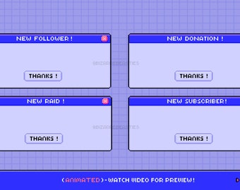 Cute Animated Stream Alert Twitch Alert Alert Box Animated - Etsy