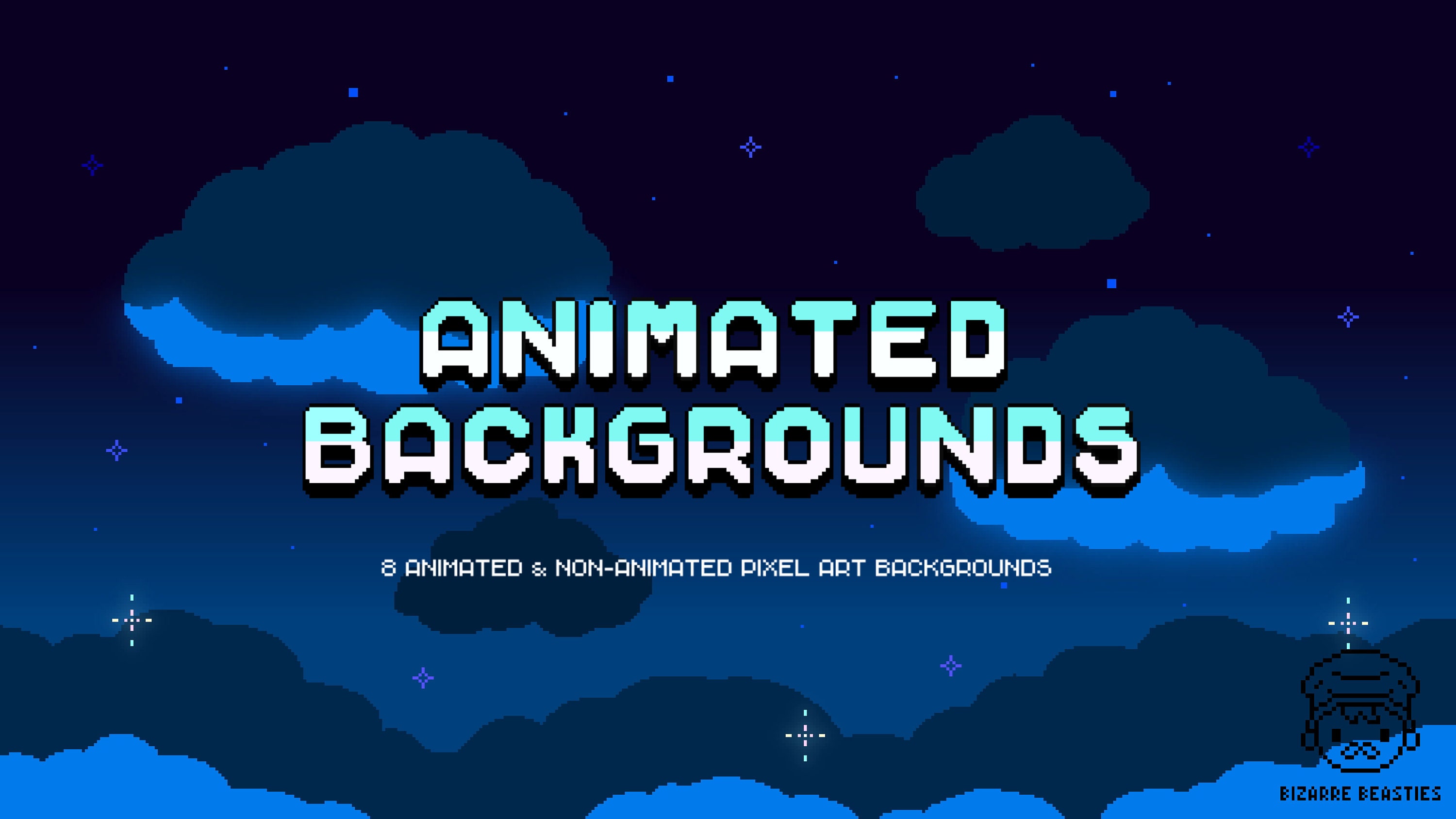 8x Cute Animated Backgrounds Pack for Streaming Twitch - Etsy UK