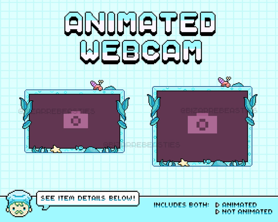Cute Animated Webcam ~ Animated Twitch Overlays, Pixel Art Stream ...