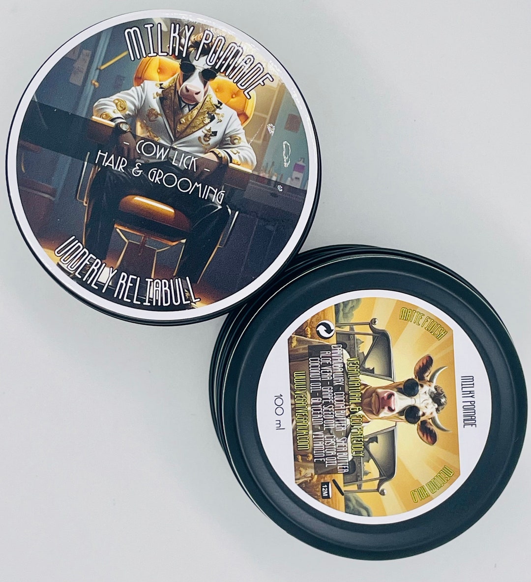 Cow Lick Hair Pomade: Medium Hold, Wet Look (100ml) - Etsy