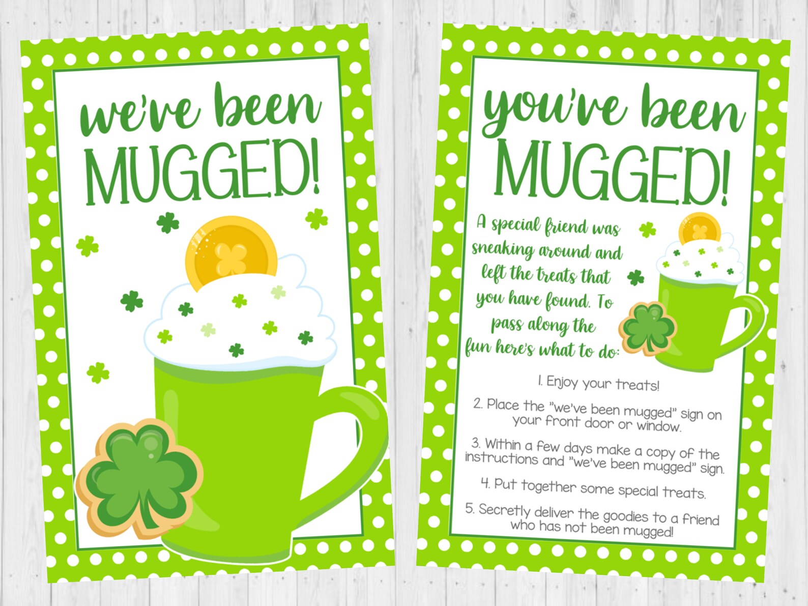 INSTANT DOWNLOAD St Patrick's Day We've Been Mugged Printable ...