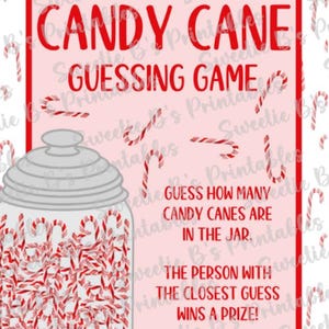 INSTANT DOWNLOAD Guess How Many Candy Canes Printable - Holiday ...