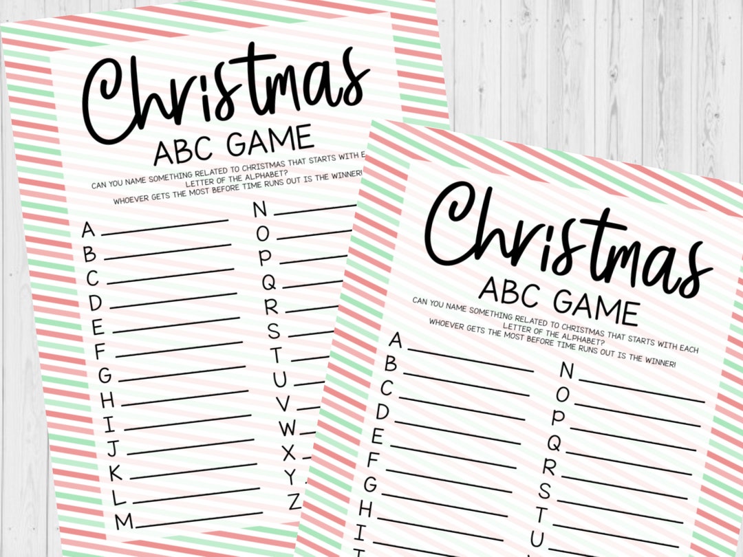 INSTANT DOWNLOAD Christmas ABC Game Printable - Christmas Game ...