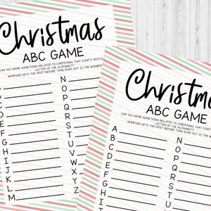 INSTANT DOWNLOAD Christmas ABC Game Printable Christmas Game Printable ...