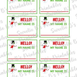 INSTANT DOWNLOAD What's Your Snowman Name Printable - Holiday Party ...