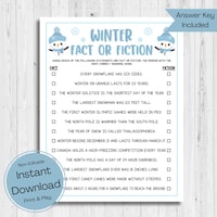 Fun Facts Christmas Trivia Game Friendsmas Game Kids Winter Class Party ...