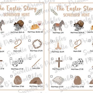 INSTANT DOWNLOAD Easter Bible Scavenger Hunt Printable - Easter Story ...