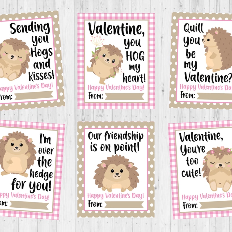 Hedgehog Valentine - Etsy