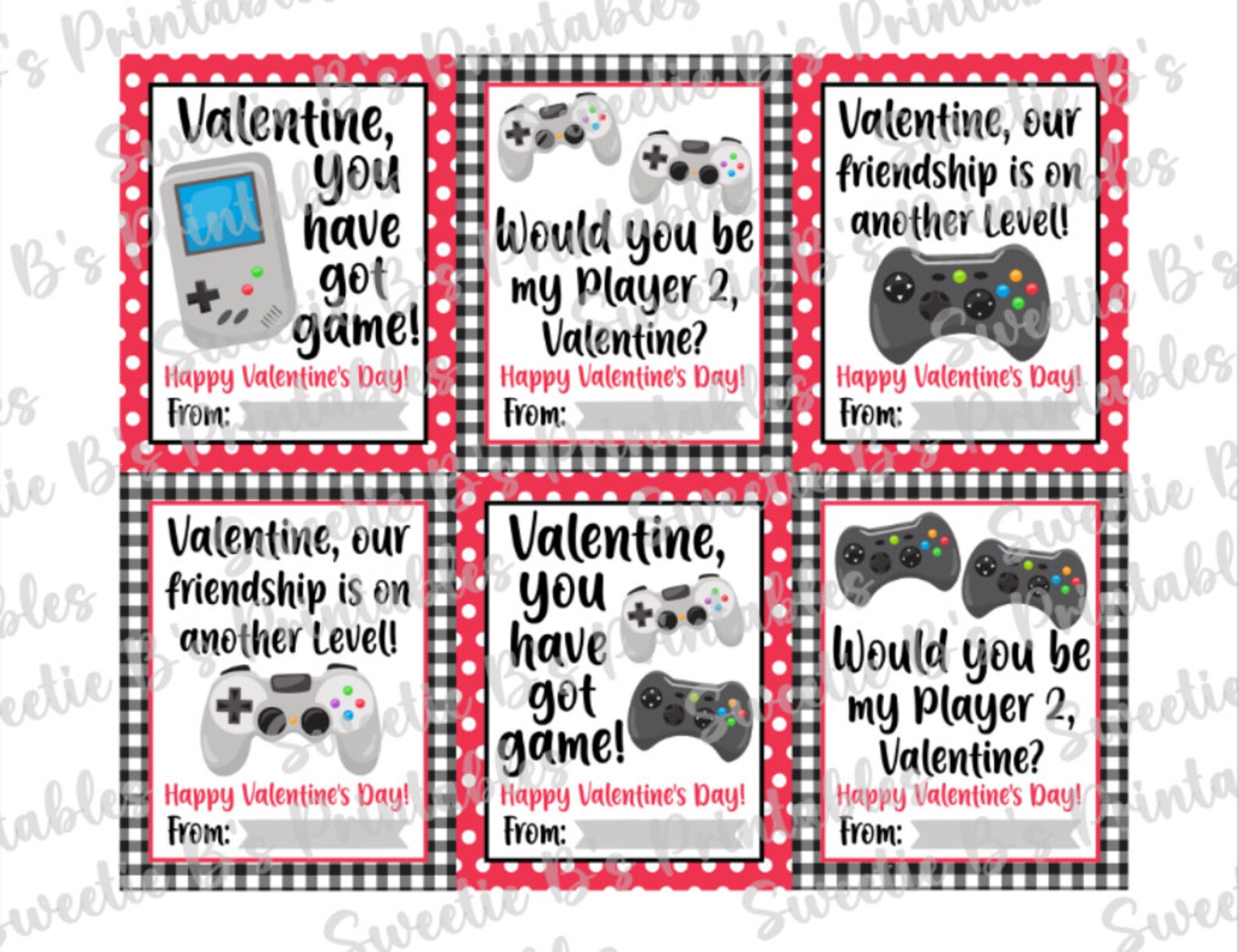 INSTANT DOWNLOAD - Gamer Valentine Card Printable - Kids Printable ...