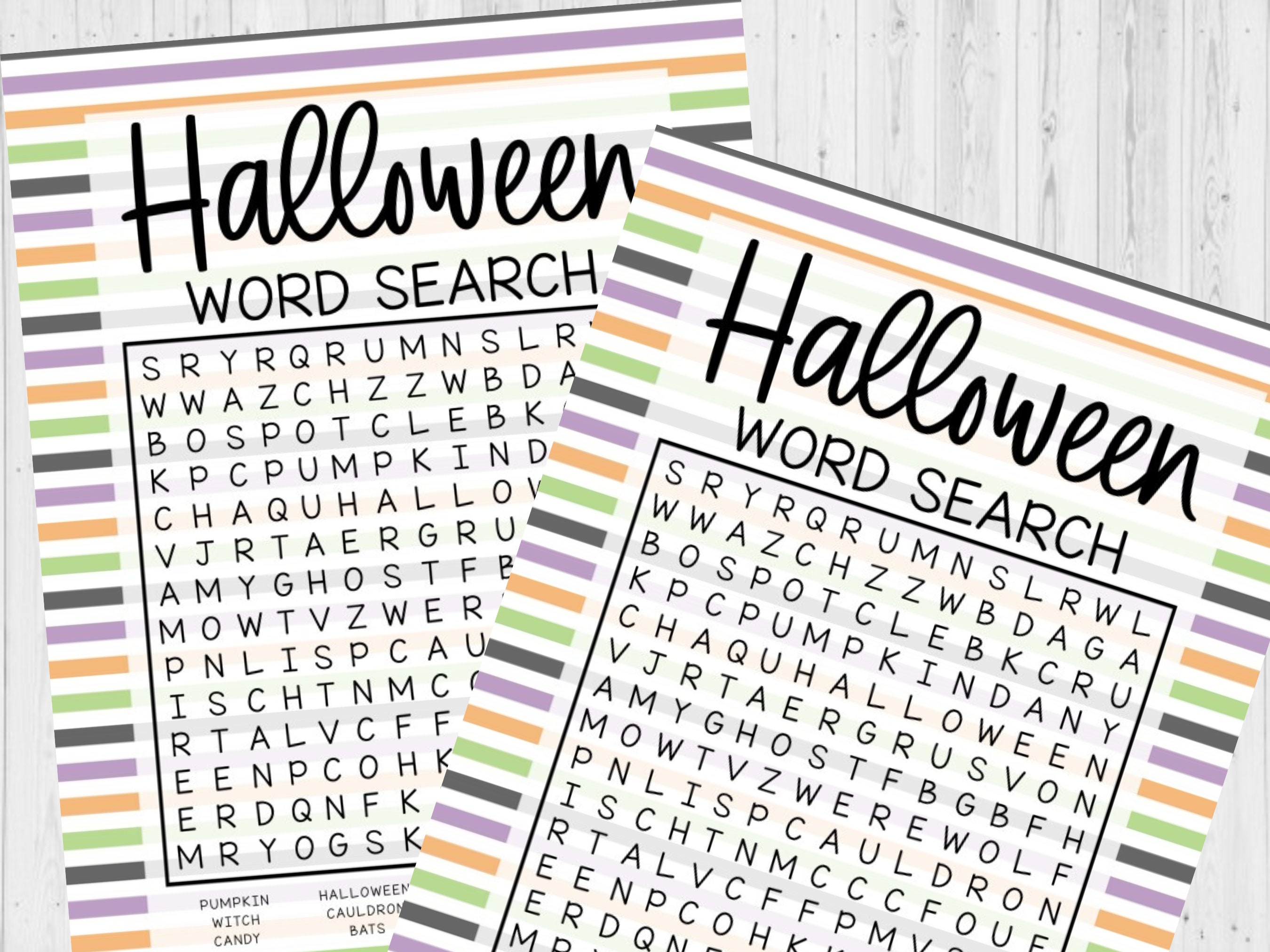 INSTANT DOWNLOAD Halloween Word Search Printable - Halloween Game ...