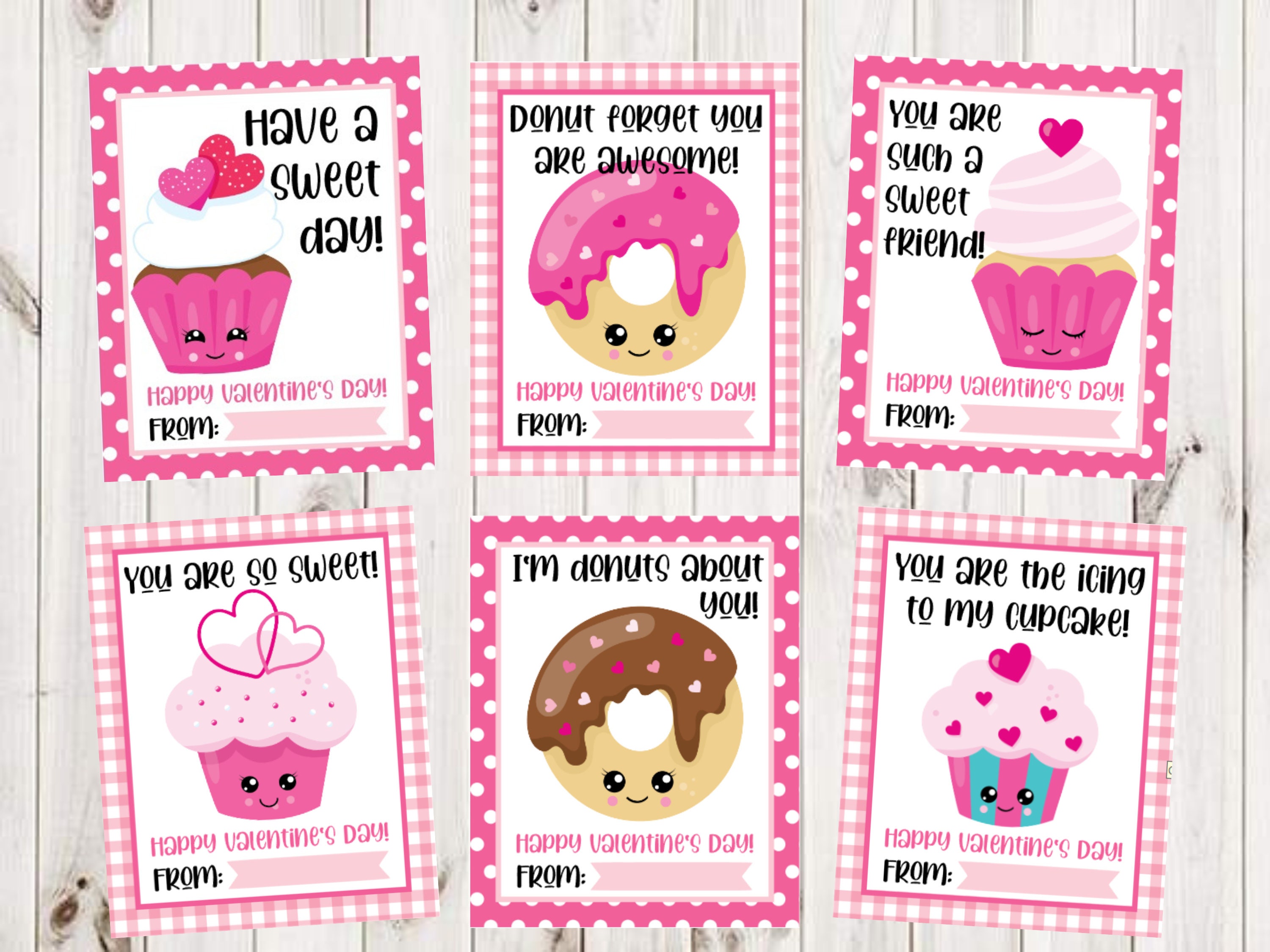 INSTANT DOWNLOAD - Cupcake Valentine Card Printable - Kids Printable ...