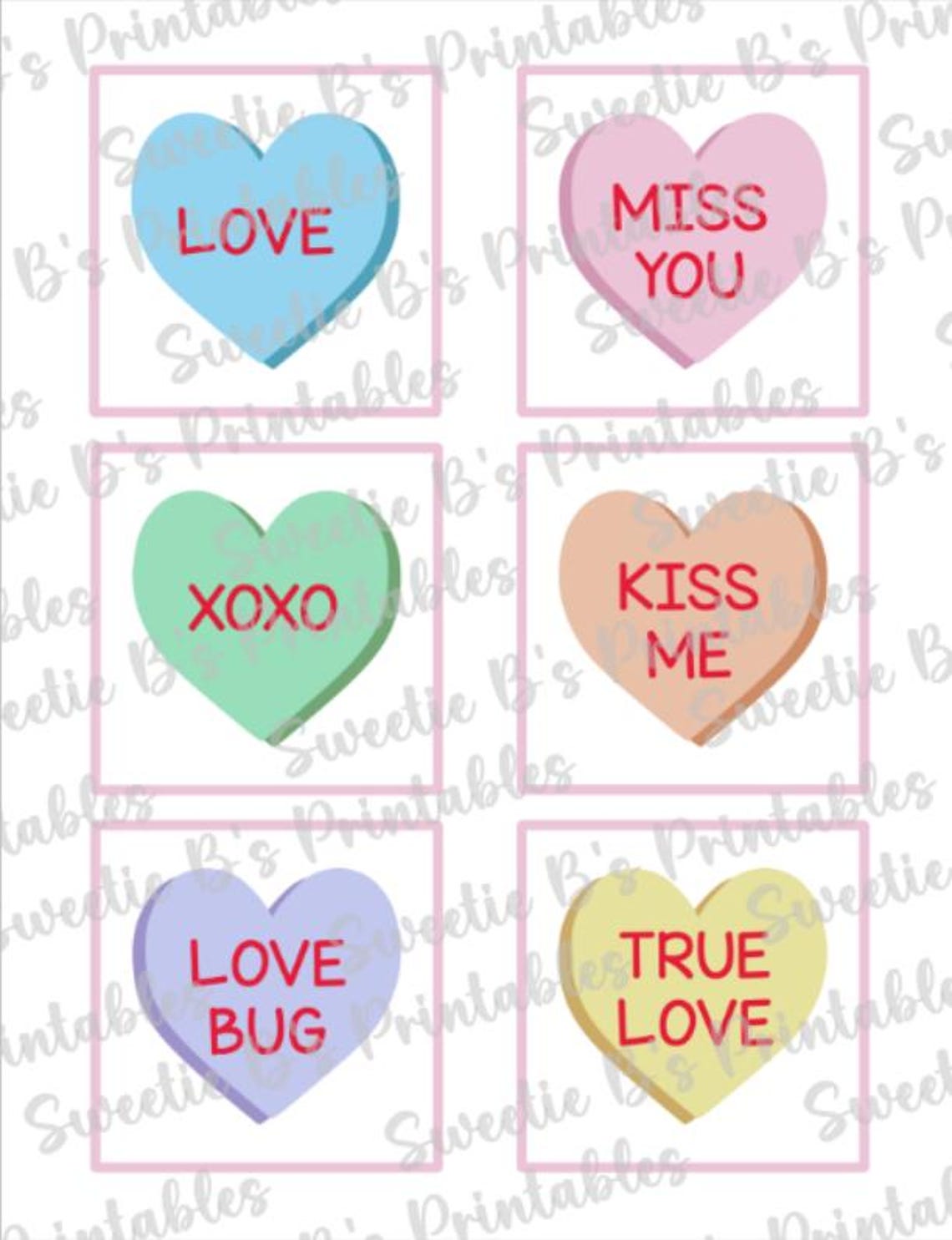 INSTANT DOWNLOAD Valentine's Day Candy Heart Scavenger Hunt Printable ...