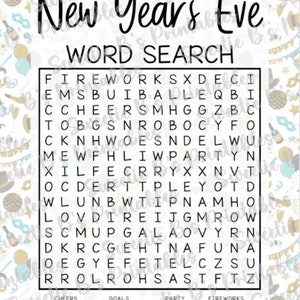 INSTANT DOWNLOAD New Year's Eve Activity Sheet Printable Bundle - New ...