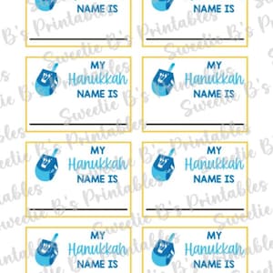INSTANT DOWNLOAD What's Your Hanukkah Name Printable - Holiday Party ...