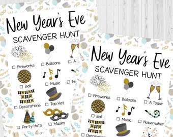 New Year's Eve Selfie Scavenger Hunt - New Year's Eve Party Game ...