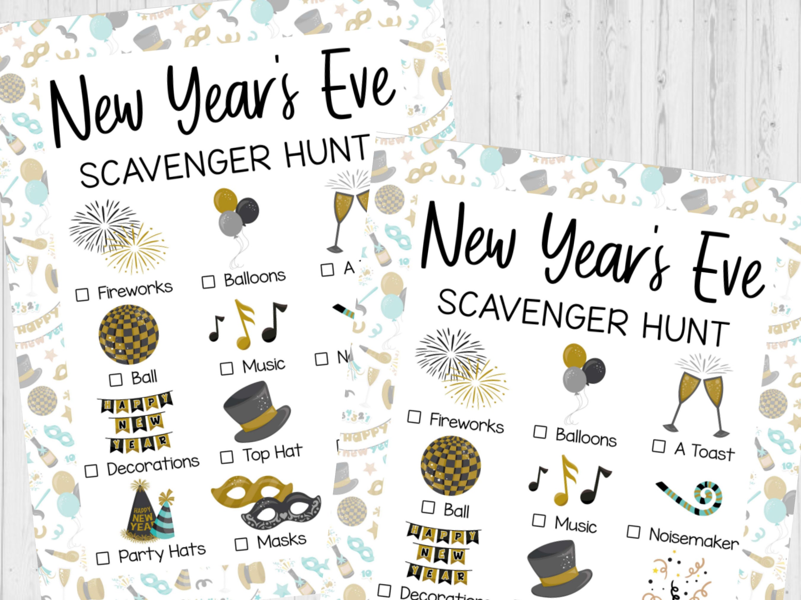 INSTANT DOWNLOAD New Year's Eve Scavenger Hunt Printable - NYE Game ...