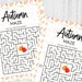 INSTANT DOWNLOAD Autumn Maze Printable - Autumn Game Printable - Autumn ...