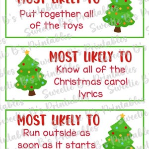 INSTANT DOWNLOAD Christmas Most Likely to Printable - Holiday Game ...