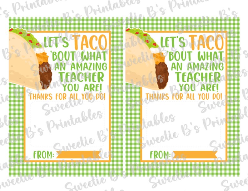 INSTANT DOWNLOAD 5x7 Teacher Appreciation Gift Card Printable Teacher ...