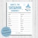 INSTANT DOWNLOAD Winter Scavenger Hunt Printable - Winter Game ...