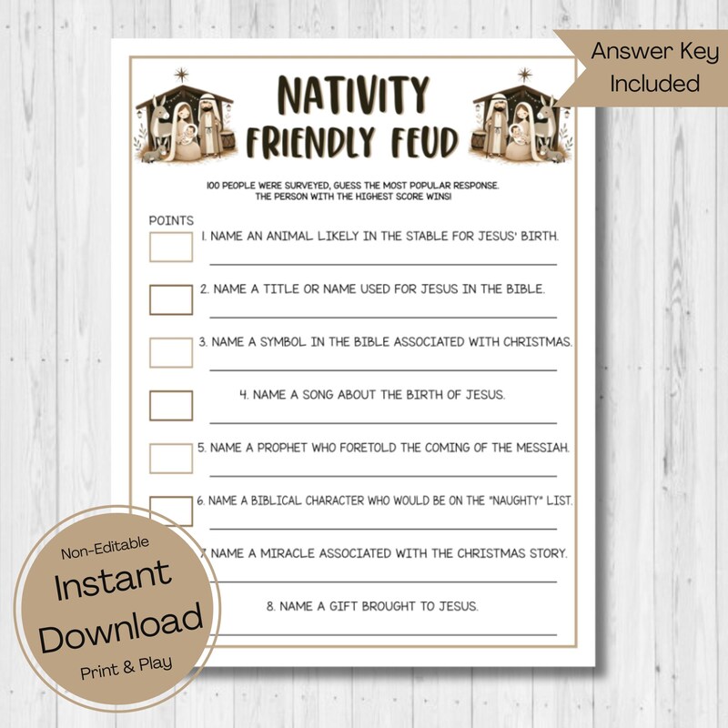 Bible Family Fued - Etsy