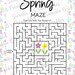 INSTANT DOWNLOAD Spring Maze Printable - Spring Game Printable - Spring ...