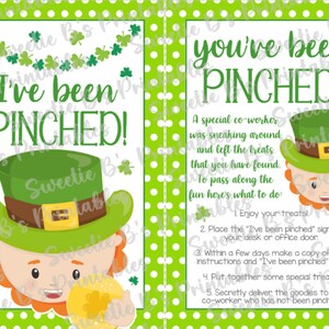INSTANT DOWNLOAD St Patrick's Day I've Been Pinched Printable ...